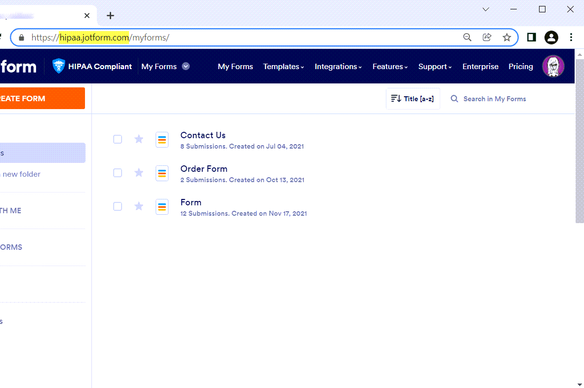 귀하의 양식이 HIPAA 준수를 활성화하는지 확인하는 방법